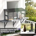 PawHut Outdoor Cat Catio, Wooden Cat Enclosure Window Perch with ...