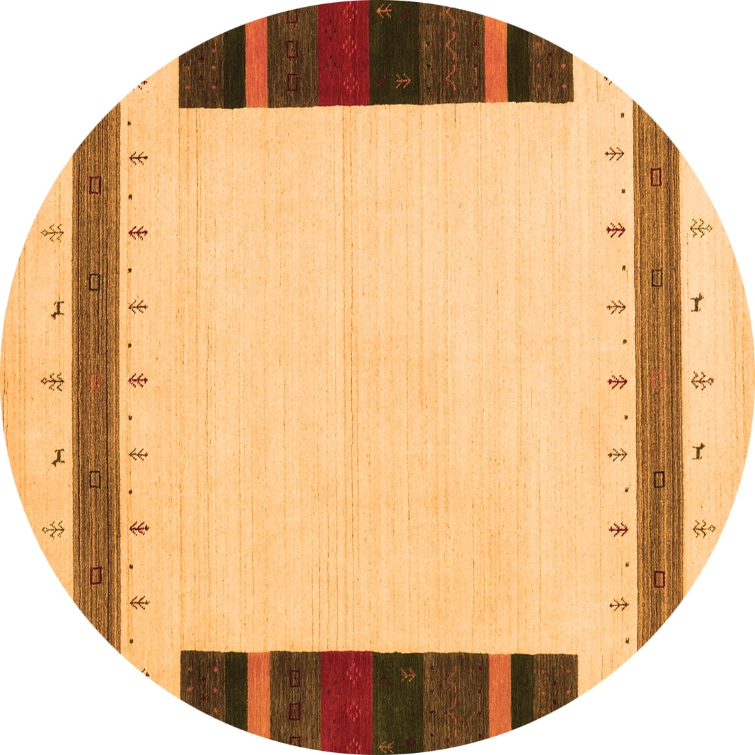 Ahgly Company Indoor Round Solid Orange Modern Area Rugs, 6' Round ...