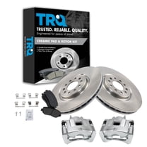 TRQ Front Brake Pad & Rotor Kit Brake Caliper Brake Pads Brake Rotor ...