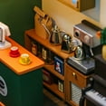HONGDA Afternoon Coffee Shop Mini Wooden Puzzle Set DIY Doll House ...