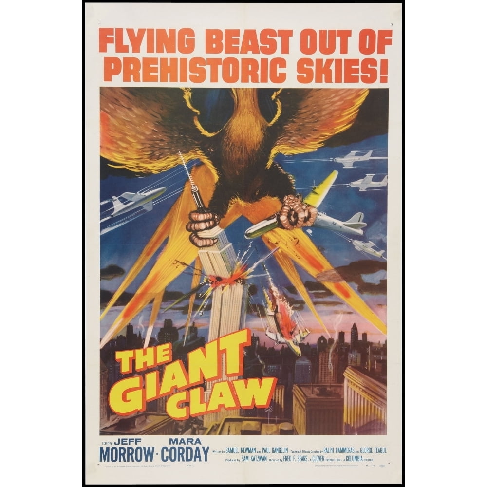 The Giant Claw Poster 1957 Movie Poster Masterprint (11 x 17) - Walmart ...