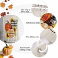 Bathroom Shower Curtain Thanksgiving White Yellow Plaid Pumpkin ...