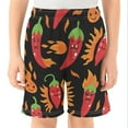 Boys Swim Trunks Funny Chili Pepper Print Quick Dry Lightweight Swim ...