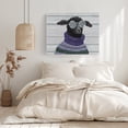 Black Sheep Canvas Print Wall Art, Glasses Purple Sweater Wood Grain ...