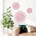 3 Pieces Metal Flowers Wall Decor, Black Wall Decoration Metal, Flower ...
