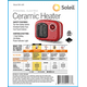 Soleil Personal Ceramic Mini Heater 250W Indoor Red MH-08R - Walmart.com