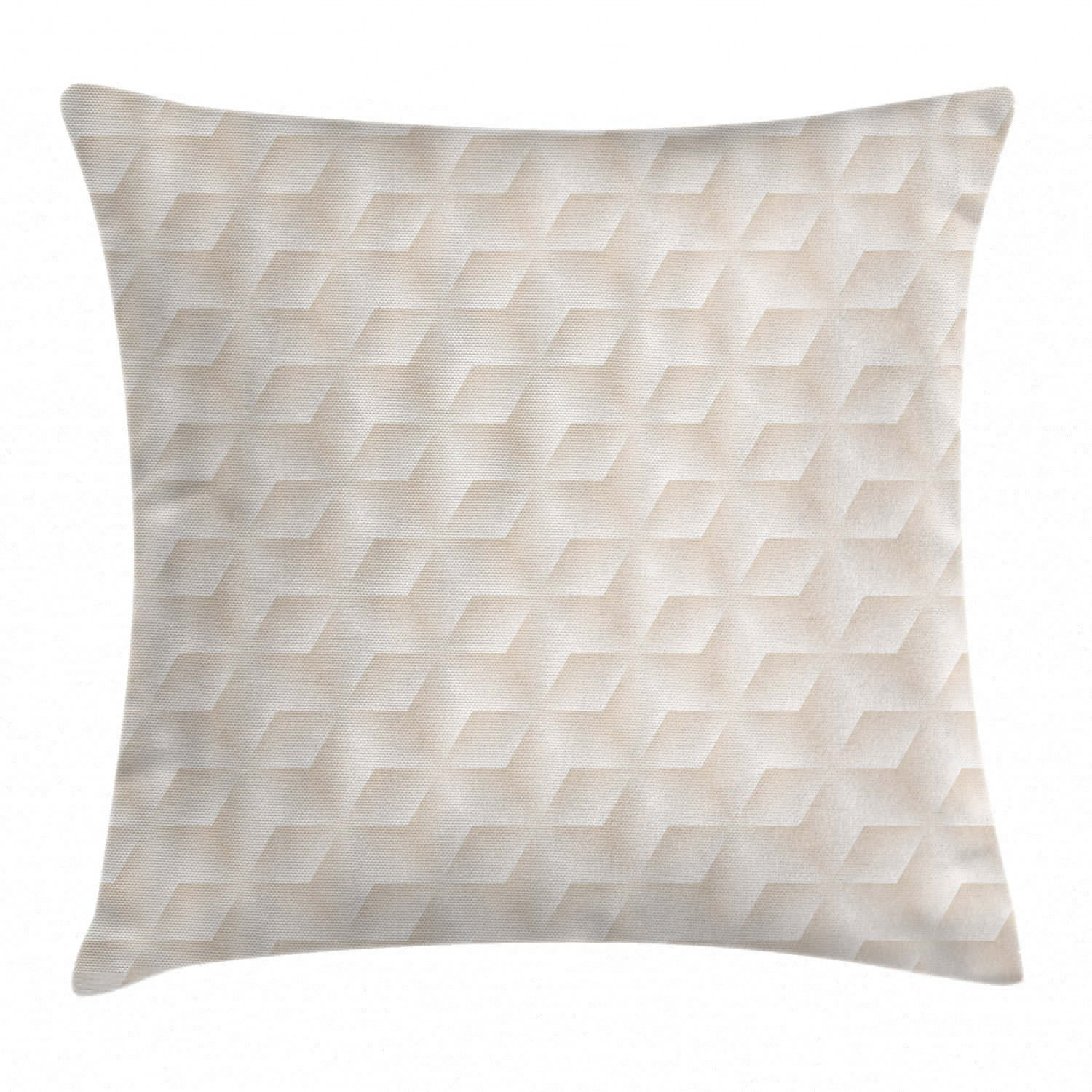 Ivory Throw Pillow Cushion Cover, Geometric Continuous Diagonal Diamond ...