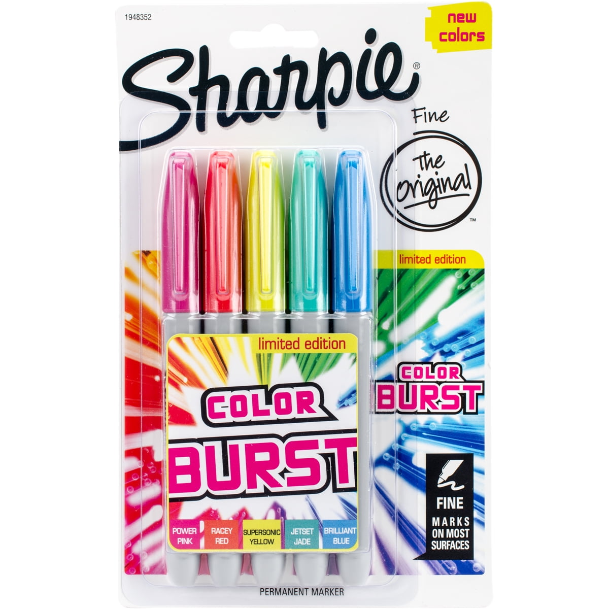 Sharpie Color Burst Fine Permanent Markers 5/Pkg-Assorted | Walmart Canada