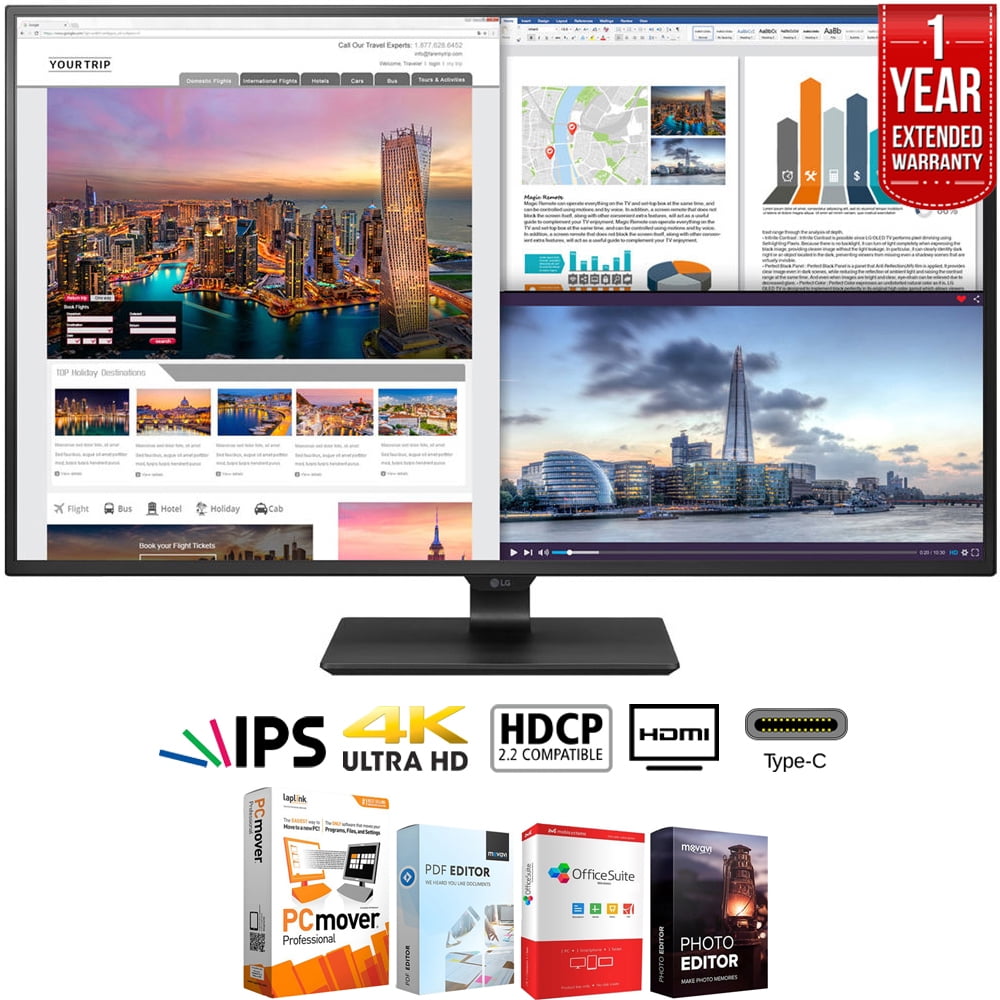 LG 43UD79-B 43" 4K Ultra HD IPS LED Monitor (3840x2160) + Elite Suite ...