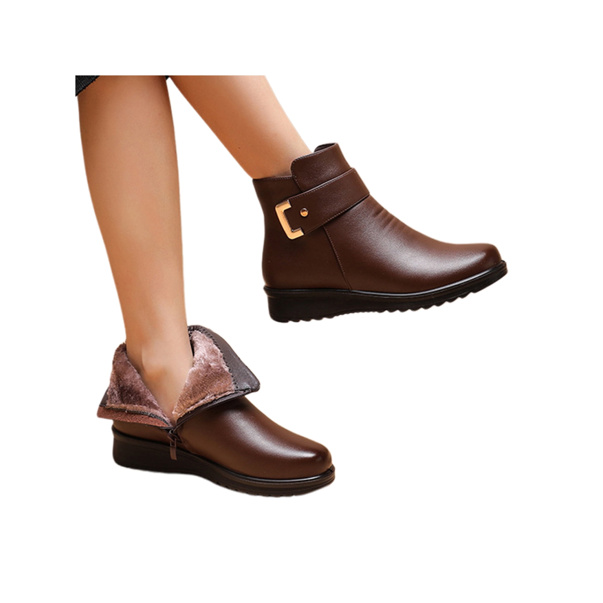 Click here for Ukap Women Warm Booties Slip On Snow Boots Plush L... prices