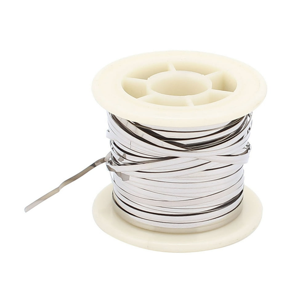 Unique Bargains 10M 33Ft 0.2x2mm Nichrome Flat Heater Wire for Heating ...