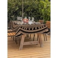 Abstract Flower Geometric Rectangle Outdoor Tablecloth with Umbrella ...
