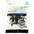 "Mainstays Café Curtain Rod Clip Rings, Set of 14, Bronze, Fits Rods up ...