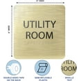 ADA CENTRAL SIGNS - 6" X6" Utility Room Sign - ADA Compliant Tactile ...