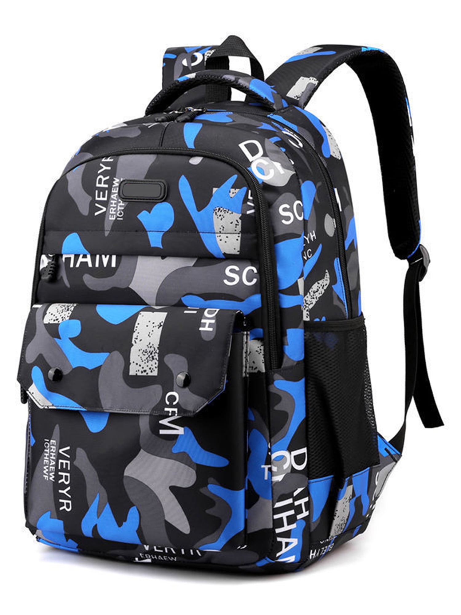 Grianlook Unisex Bookbag Anti-Theft Daypack Multi Pockets Backpack ...