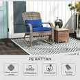 Outsunny Outdoor Wicker Adirondack Rocking Chair, Patio Rattan Rocker ...