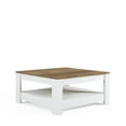 Grado Wooden Coffee Table | Mid-Century Modern Square Design, 35 inch ...