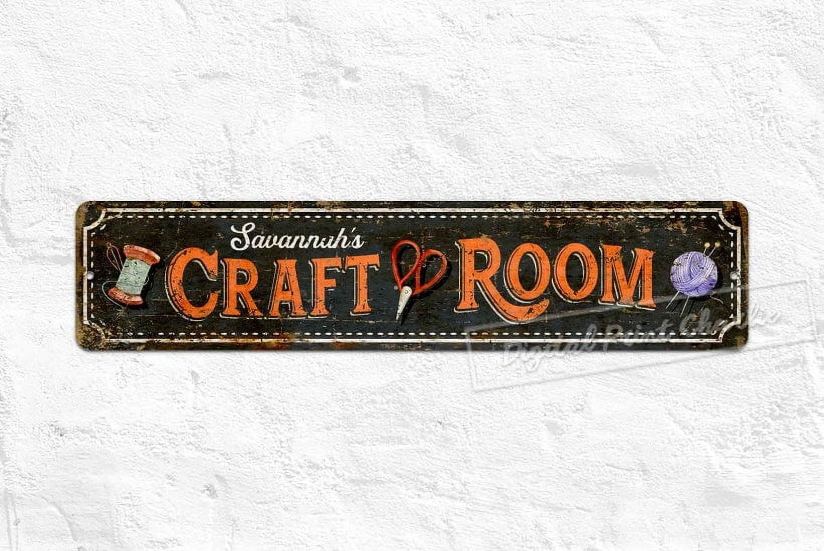 Letrero de metal para sala de manualidades, letrero para taller ...