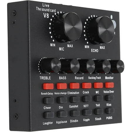 Dual Channels Audio Mixer, 18 Sound Effects/6 Effect Modes 2-Channel 3 ...