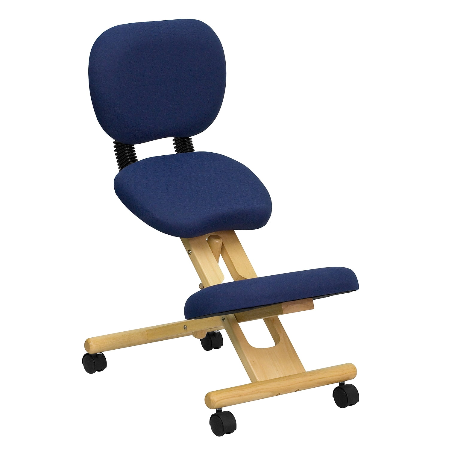 Wooden Ergonomic Kneeling Posture Office Chair with Reclining Back ...