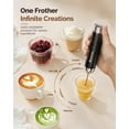 Rechargeable Milk Frother with Stepless Speed Control, LunaFro 2.0 ...