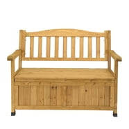 DWVO Outdoor Patios Deck Box Bench with Cushion All-Weather Steel PE ...