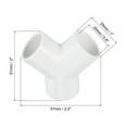 Uxcell 20mm 3 Way Y Shape Joint Connectors Adapters for Garden Home PVC ...