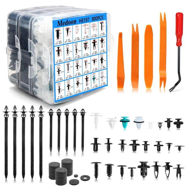 SURJDE Car Retainer Clips 24 Most Popular Sizes Fasteners 845 PCS ...