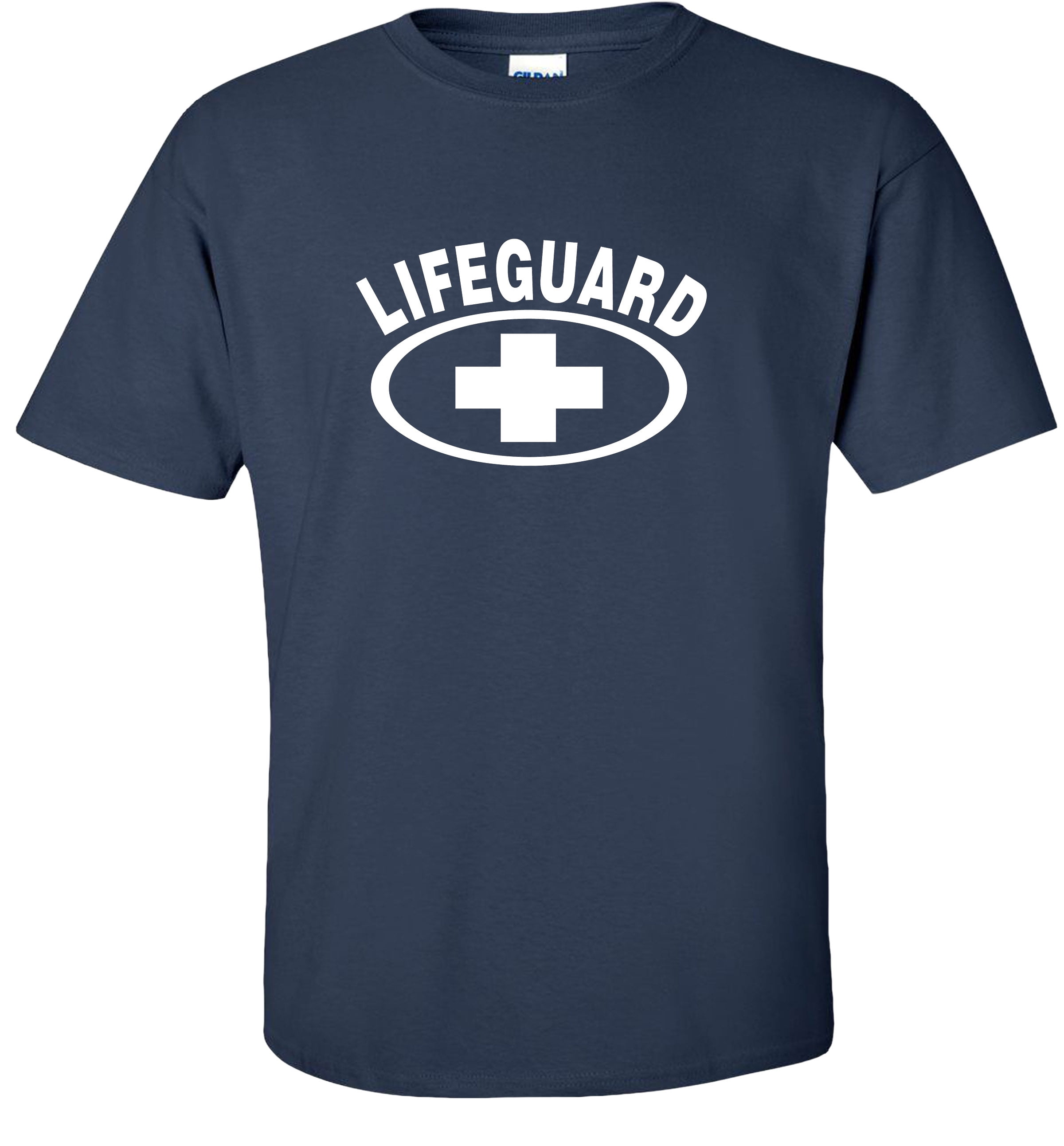 Fair Game Lifeguard T-Shirt, lifeguarding cross Graphic Tee-Navy-S ...