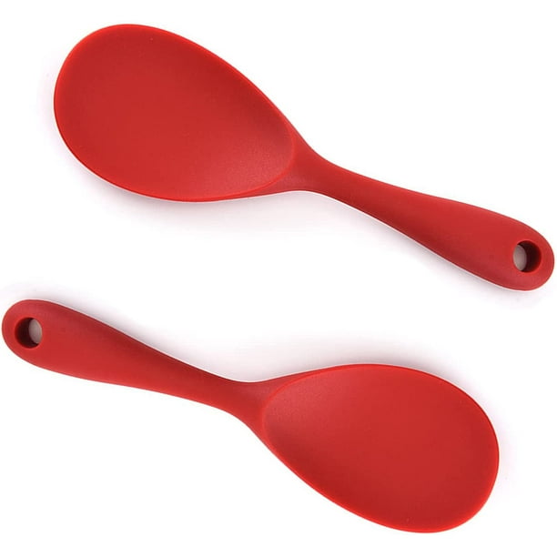SHENMO Serving Spoon, Silicone Spoon Rice Spoon Spoons for Rice Cooker ...