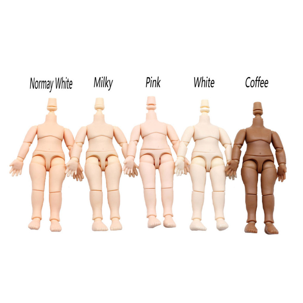 Alextreme OB11 1/12 Scale PVC Body Doll Natural Skin Color Adjustable Joint Model for Girls ...