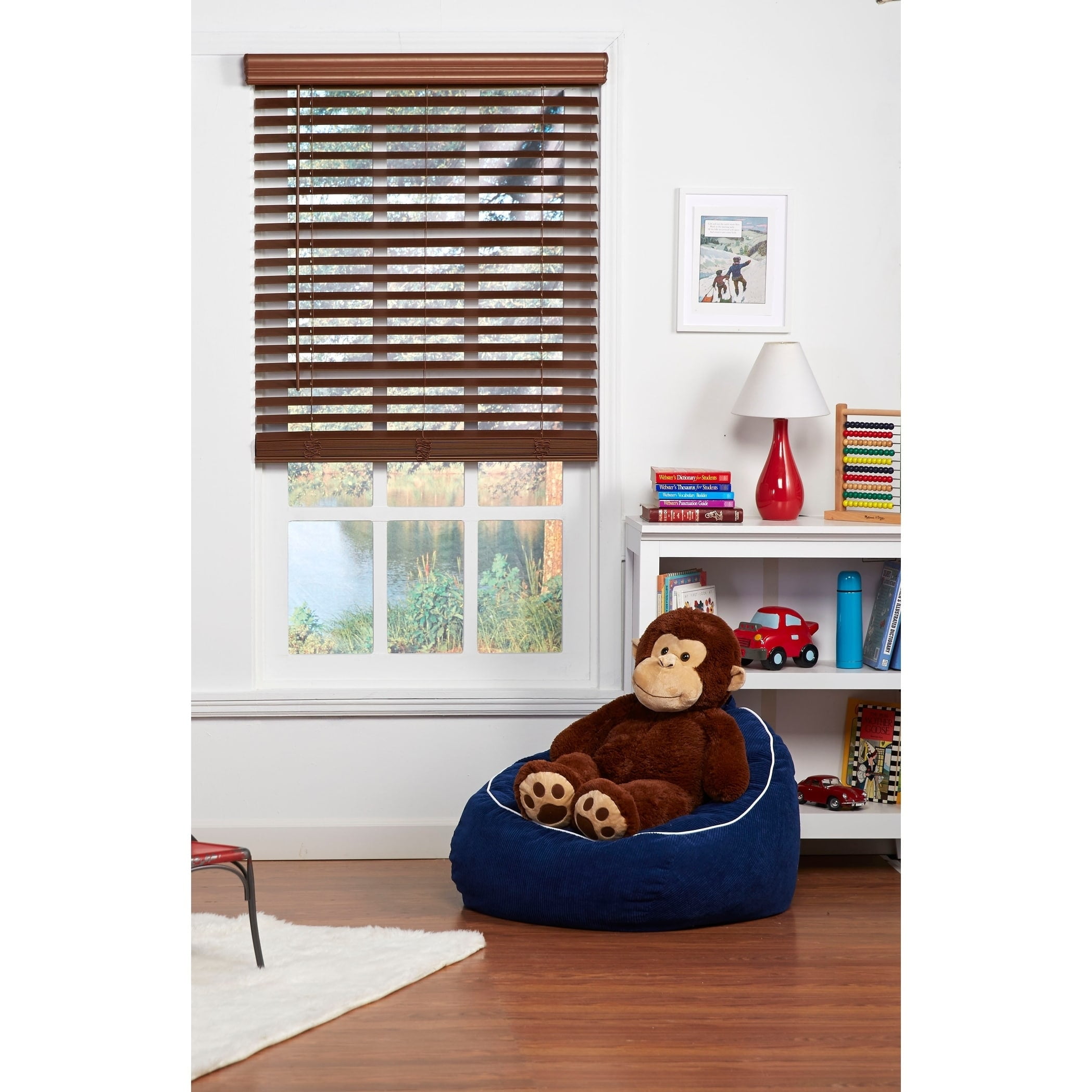 Copper Grove Yerevan 72-inch Dark Oak Cordless Faux Wood Blind 60 - 69 ...