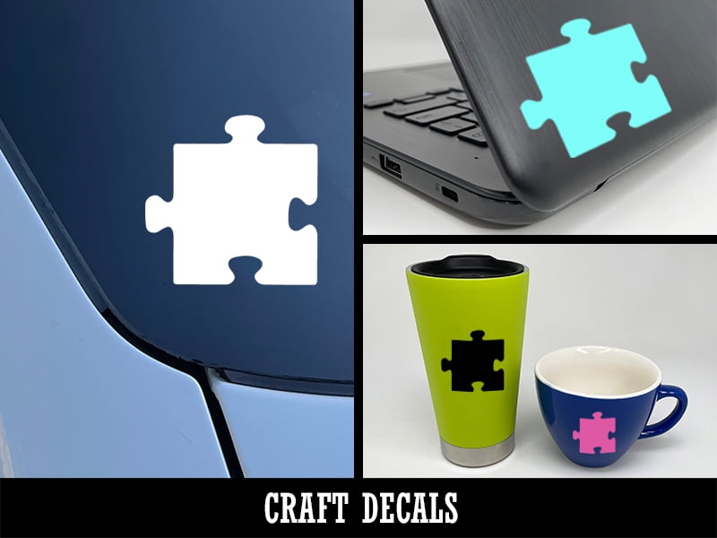 Puzzle Piece Solid Craft Vinyl Indoor Outdoor Decal Sticker - Purple ...