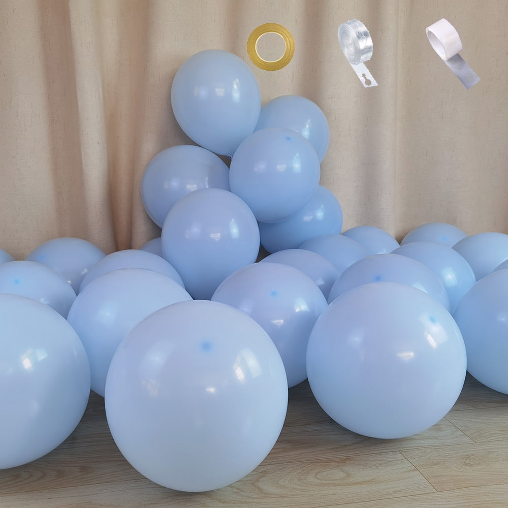 Pastel Blue Balloons 12 inch 100 pcs for Birthday Wedding Engagement ...