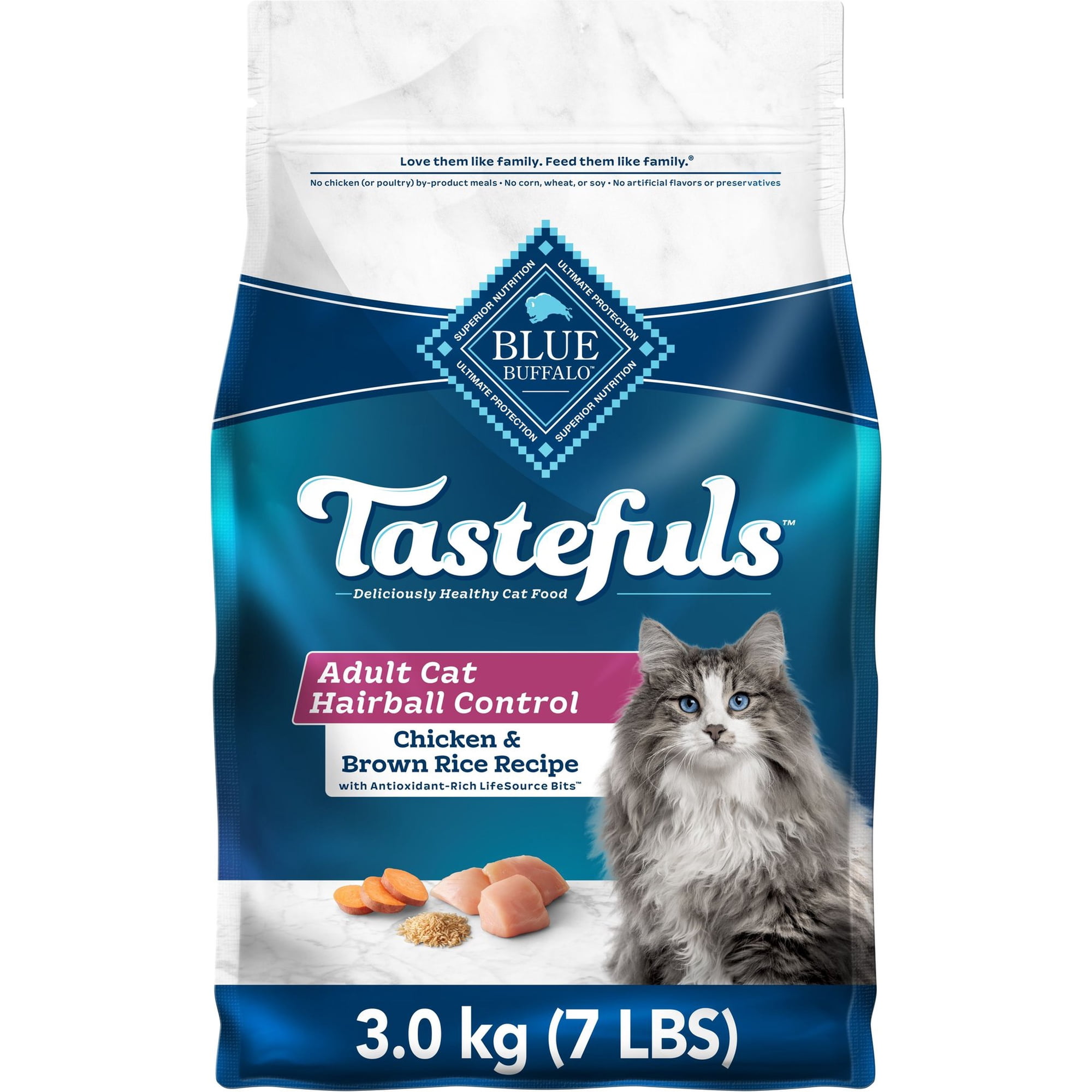 Click here for Blue Buffalo Tastefuls Natural Hairball Adult Indo... prices