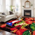 Puerto Rico Flag Washable Rug 8x10 Area Rug for Living Room Bedroom Non ...