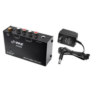 Pyle Pro PP555 Compact Stereo Phonograph Turntable Pre Amplifier Audio System - Walmart.com