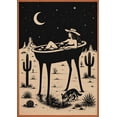Affixzi Western Desert Bathtub Art Print, Surreal Boho Wall Art ...