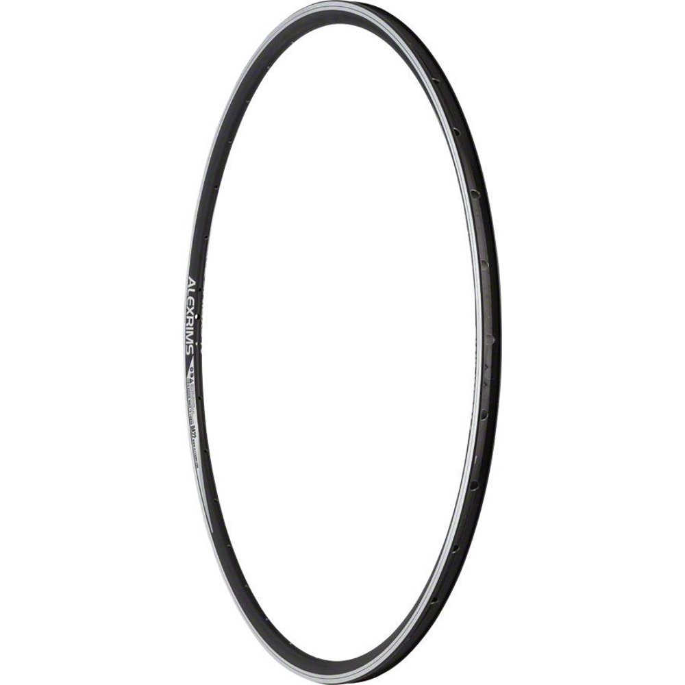 Alex DA22 Rim 700c 32h Presta, Black with Machined Silver sidewalls ...