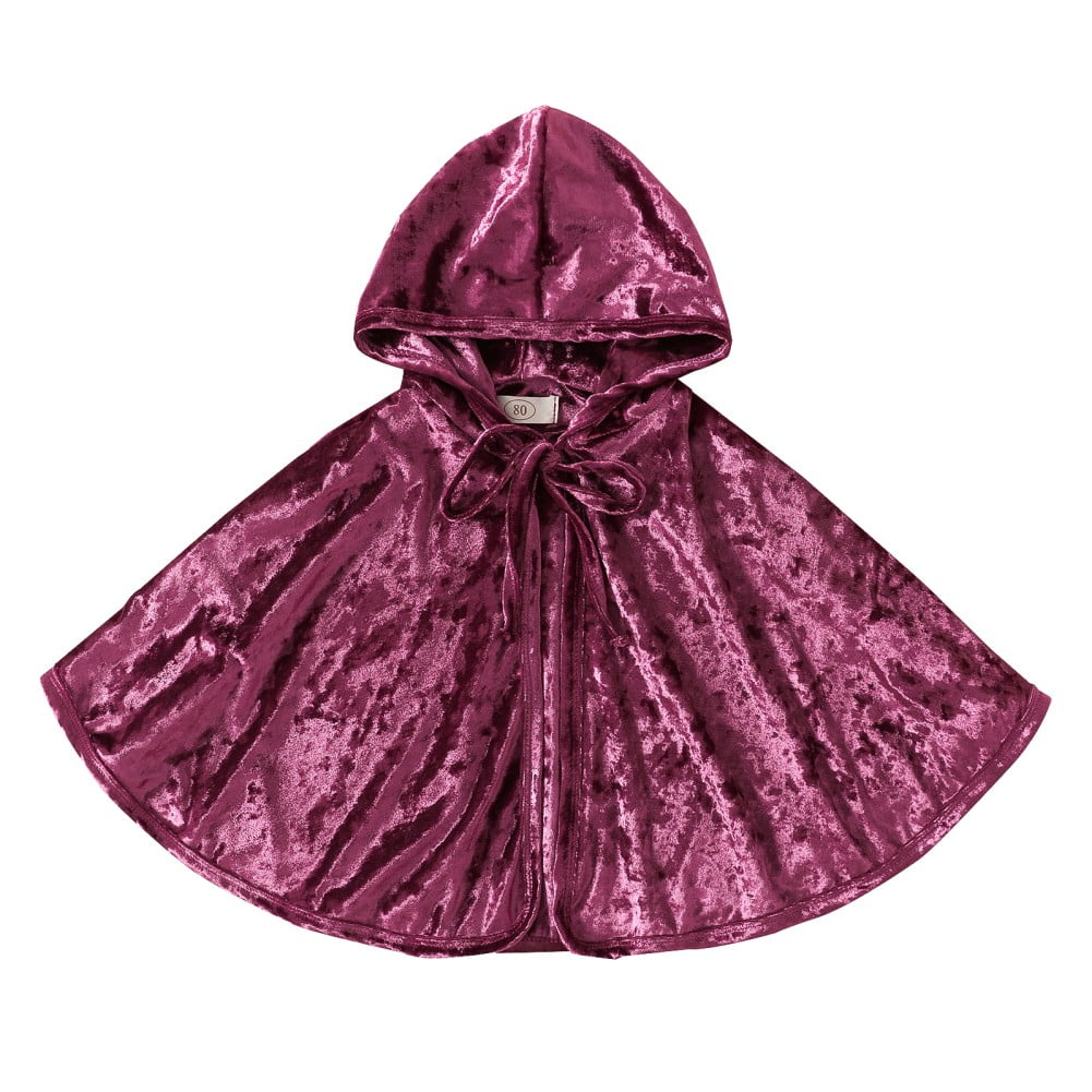 URMAGIC Toddler Baby Boy Girl Velvet Hooded Cape Cloak Halloween ...