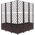 5 PCS Plant Box with Trellis, Multi-Compartment Climbing Plant Support ...