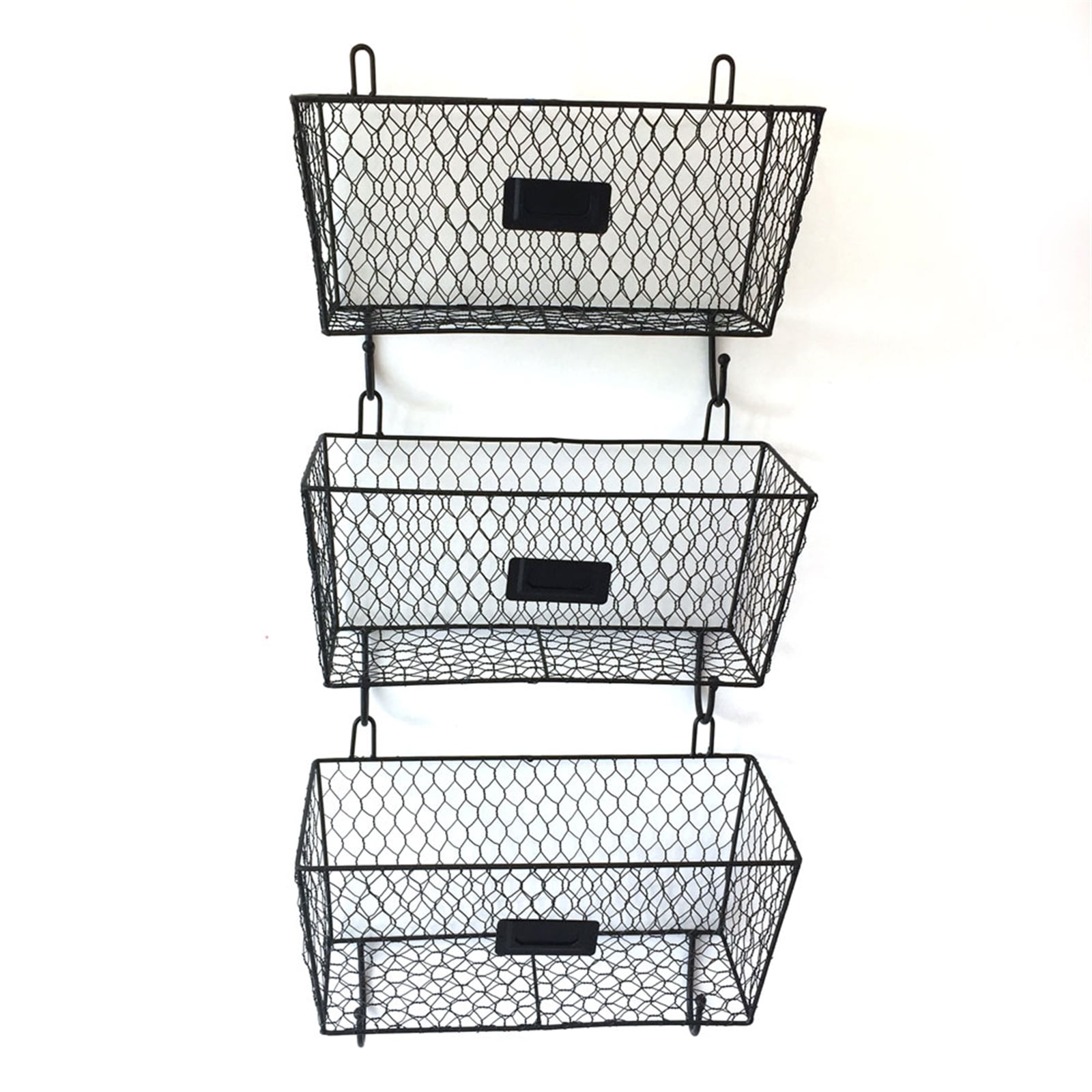 [US IN STOCK] 3pcs Wire Letter Mail Mount Metal Rack Basket Vintage ...
