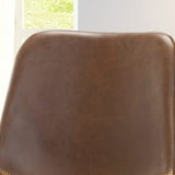 LUE BONA Set of 4 ALX Faux Leather Dining Chairs, Modern Metal Frame ...