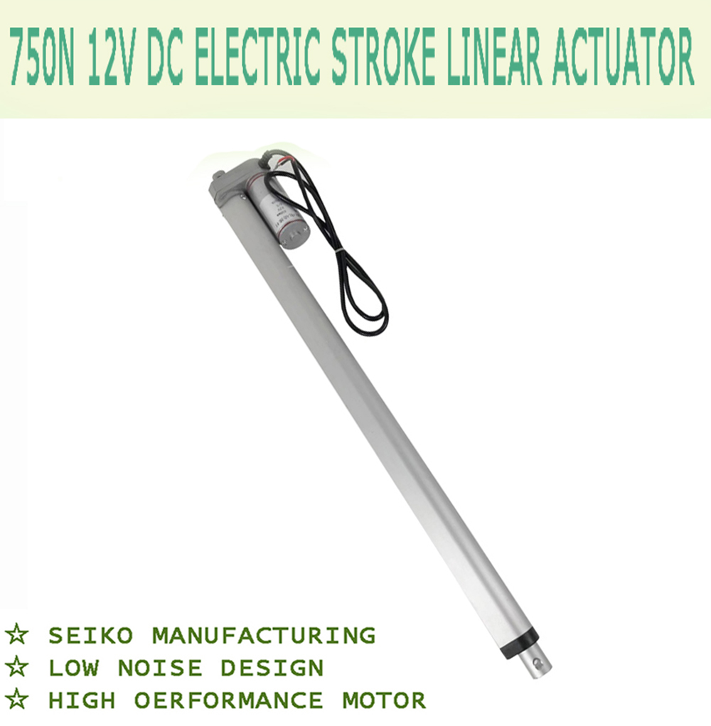 INTBUYING 12V DC Electric Linear Actuator Stroke 17.7Inch Industrial ...