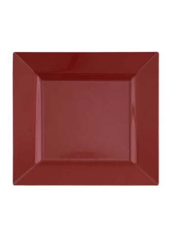 Candy Apple Red 9.5" Square Plastic Dinner Plates 10ct. - Walmart.com