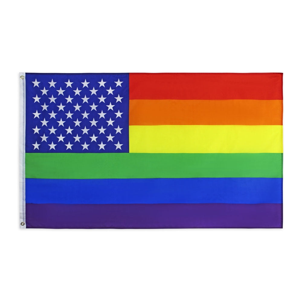 American Gay Flag colors rainbow Flags Polyester with Brass Grommets ...
