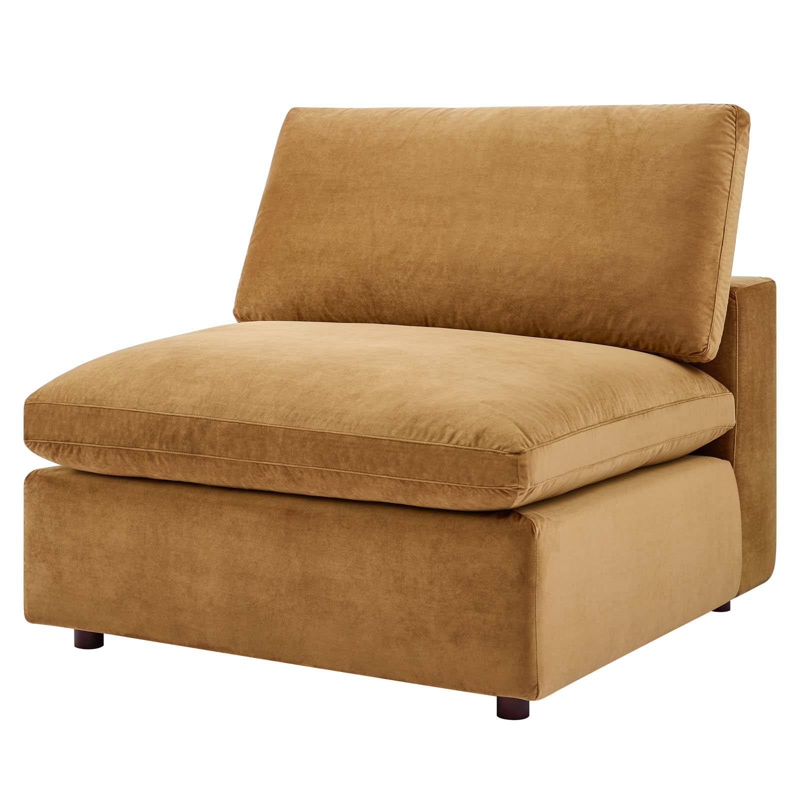 Sofa Middle Chair, Velvet, Brown, Modern Contemporary Urban Design ...