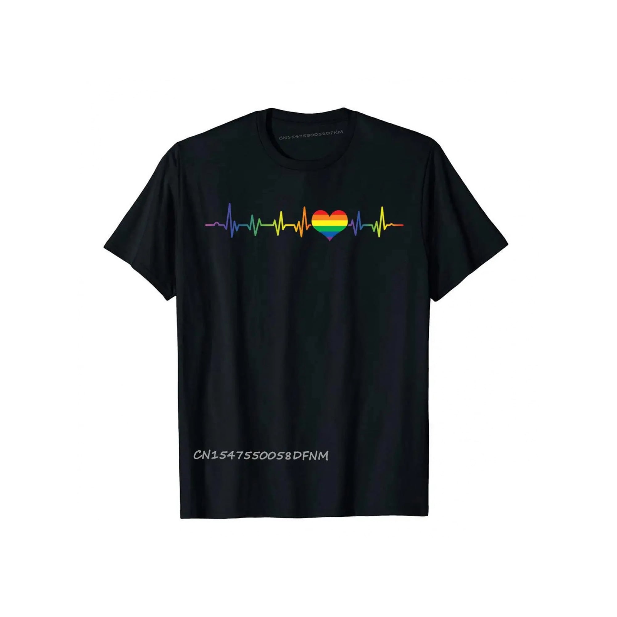 Click here for Yingd Lgbtq Pride Rainbow Heartbeat Graphic T Shir... prices