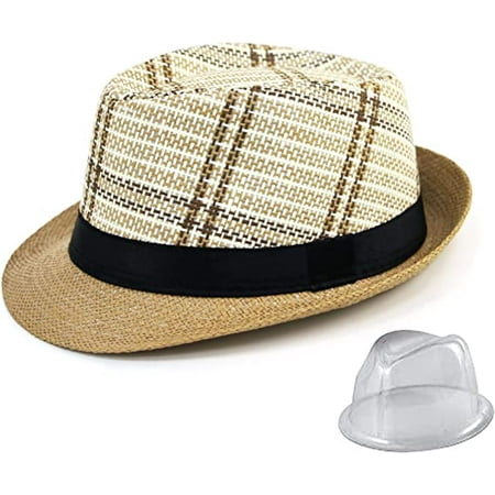 Junmo Mens Hats, Parper Straw Summer Short Brim Beach Hats,Panama Adult Wommen Adult 56-60cm ...