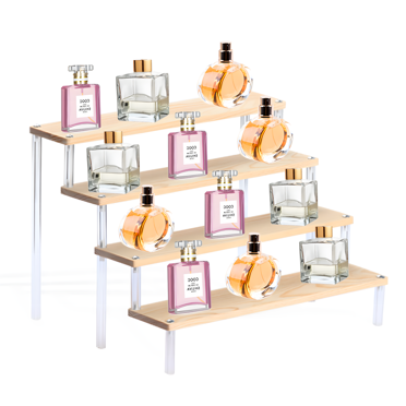 Cologne Organizer for Men, Wood Perfume Organizer Storage with Drawer ...